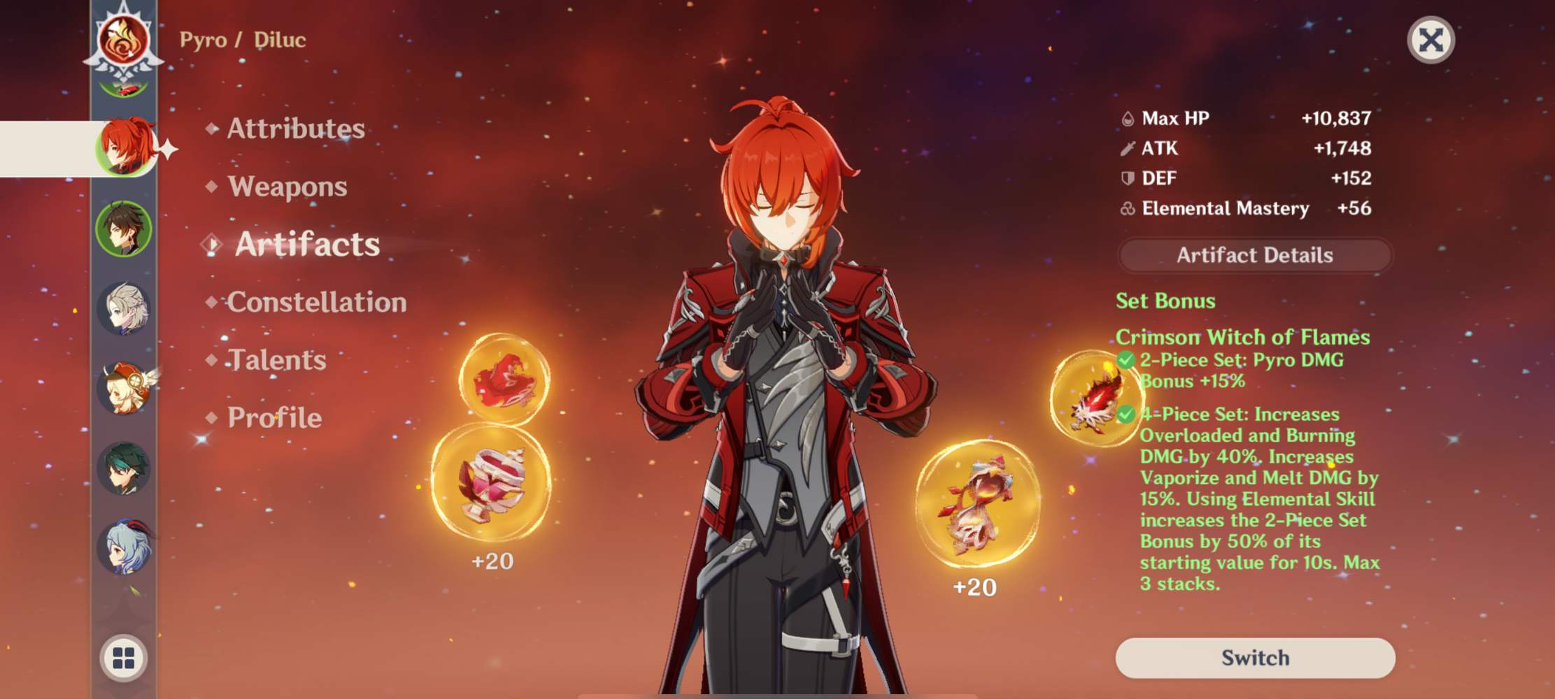 proud of my diluc build (plus a small show case lol) Genshin Impact ...