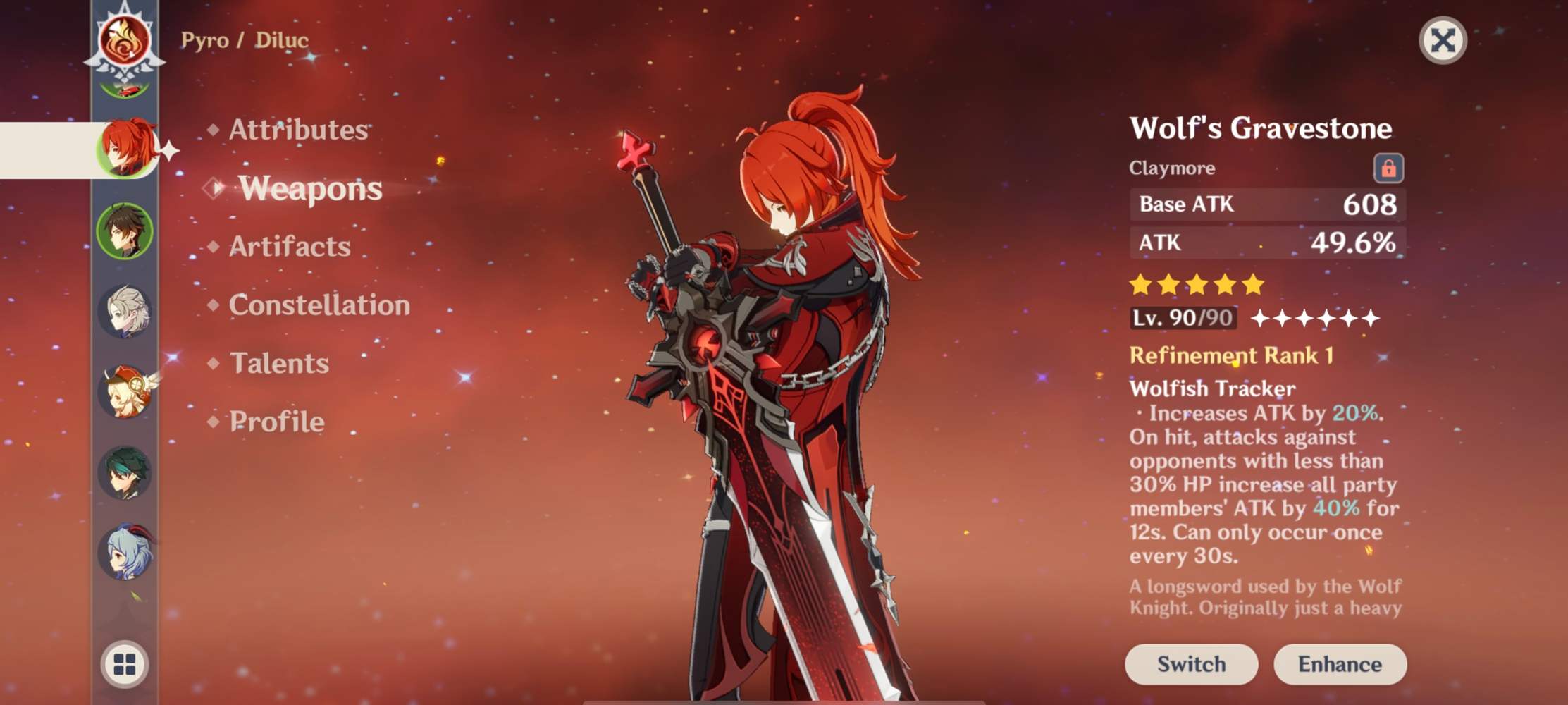 proud of my diluc build (plus a small show case lol) Genshin Impact ...