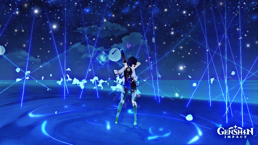 A friend of mine edited this pic of Yelan's ult for me and I love it Genshin Impact | HoYoLAB
