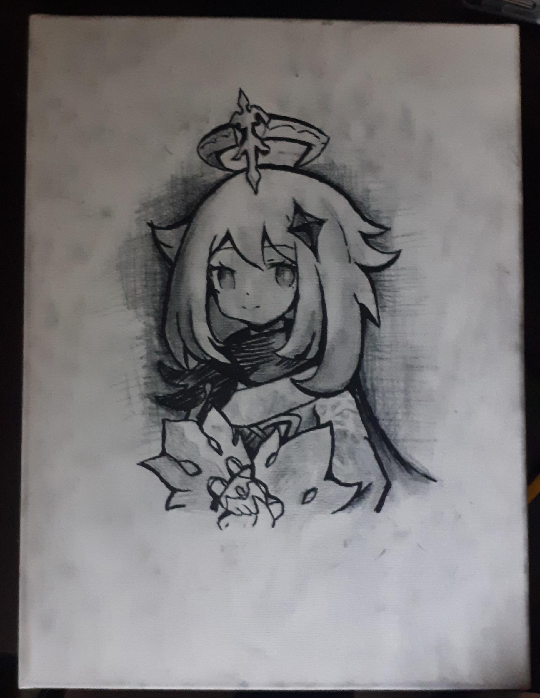 I tried to draw Paimon on Albedo's style Genshin Impact | HoYoLAB