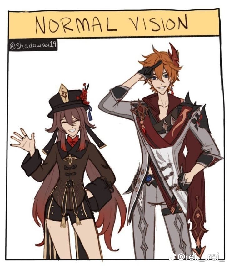 Zhongli vision vs normal vision Genshin Impact | HoYoLAB