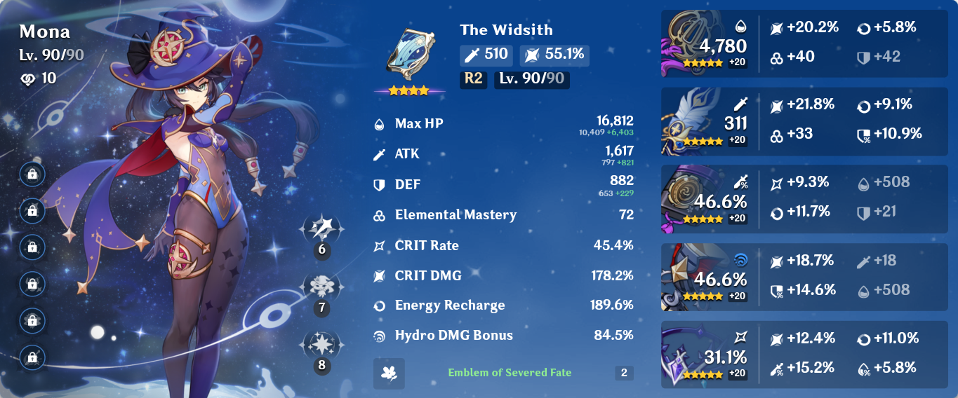 How is my Mona build? Genshin Impact | HoYoLAB