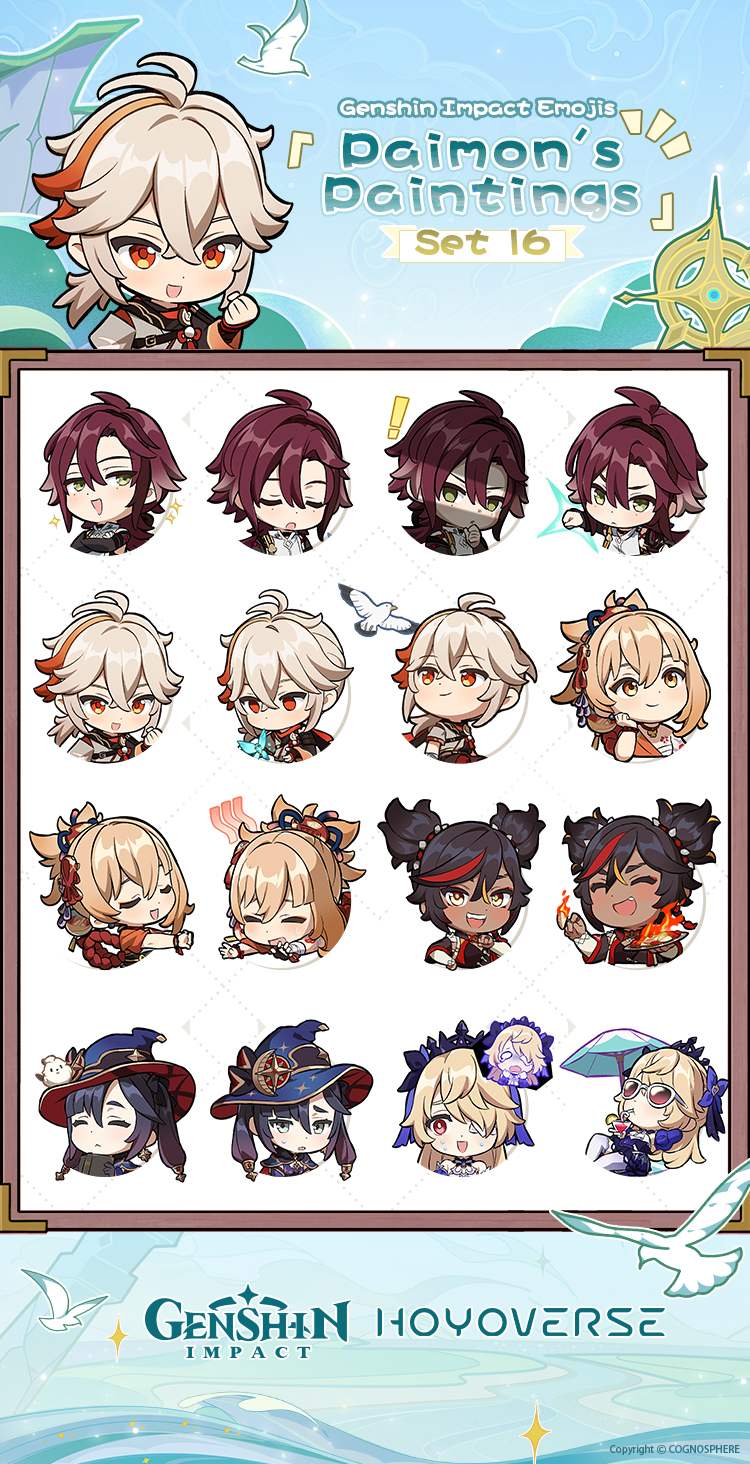 Genshin Impact ｜ Paimon's Paintings XVI Emojis Now Available! Genshin ...