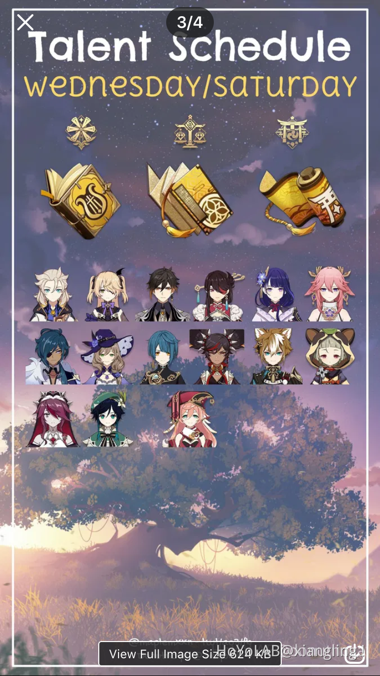 Talent Leveling Schedule Genshin Impact | HoYoLAB