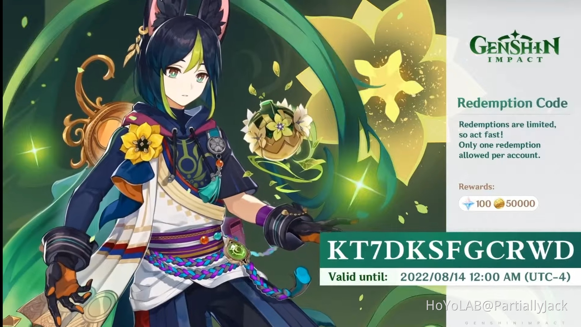 Last Code! (Genshin Impact 2.8) Genshin Impact | HoYoLAB