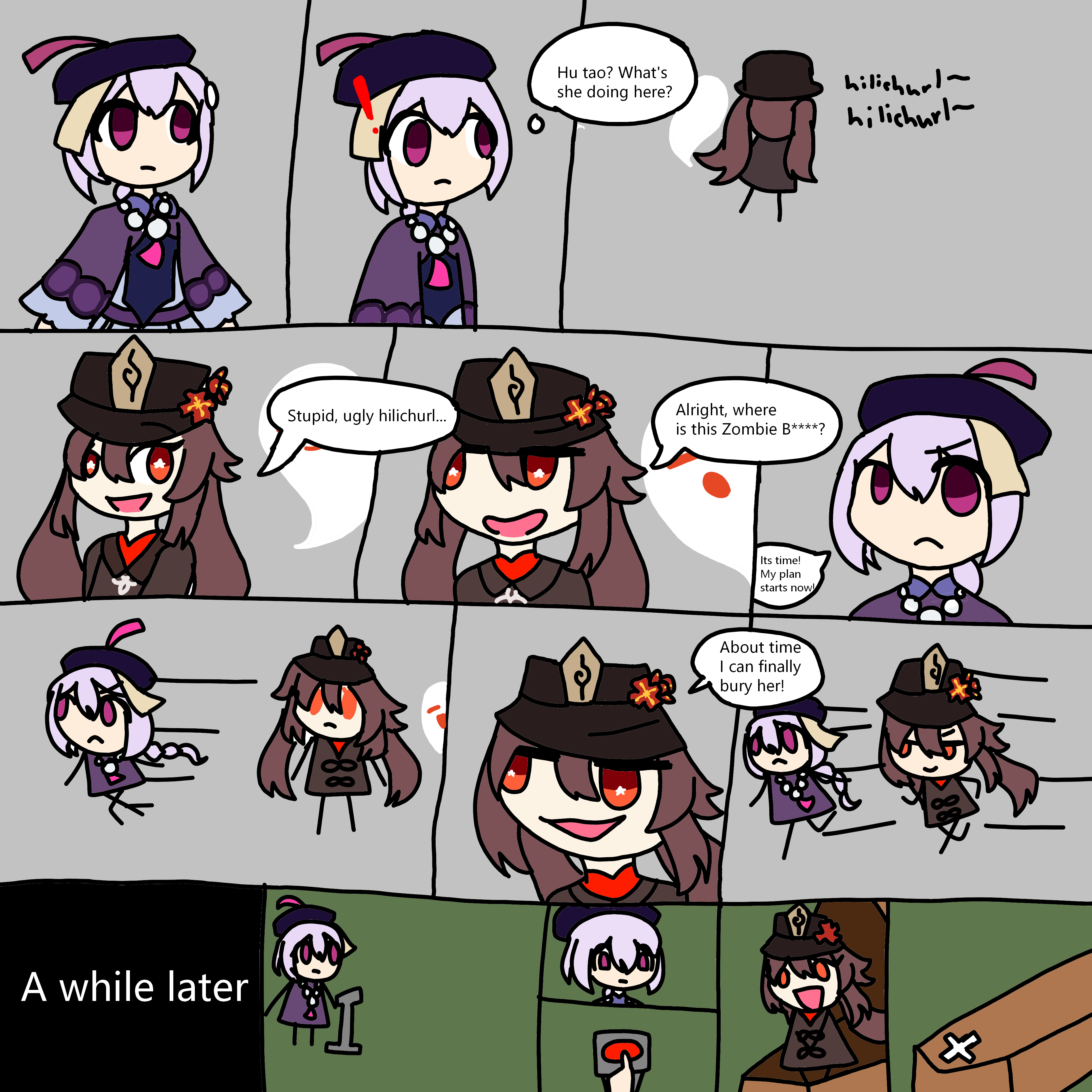 Qiqi buries Hu tao Genshin Impact | HoYoLAB