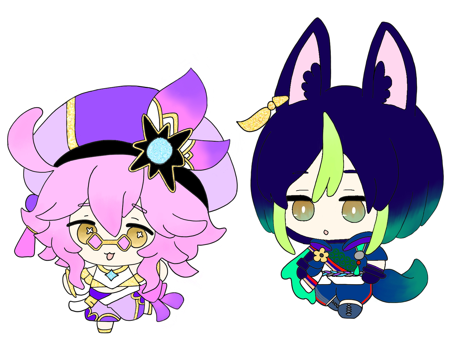 Chibi Tighnari & Chibi Dori Genshin Impact | HoYoLAB