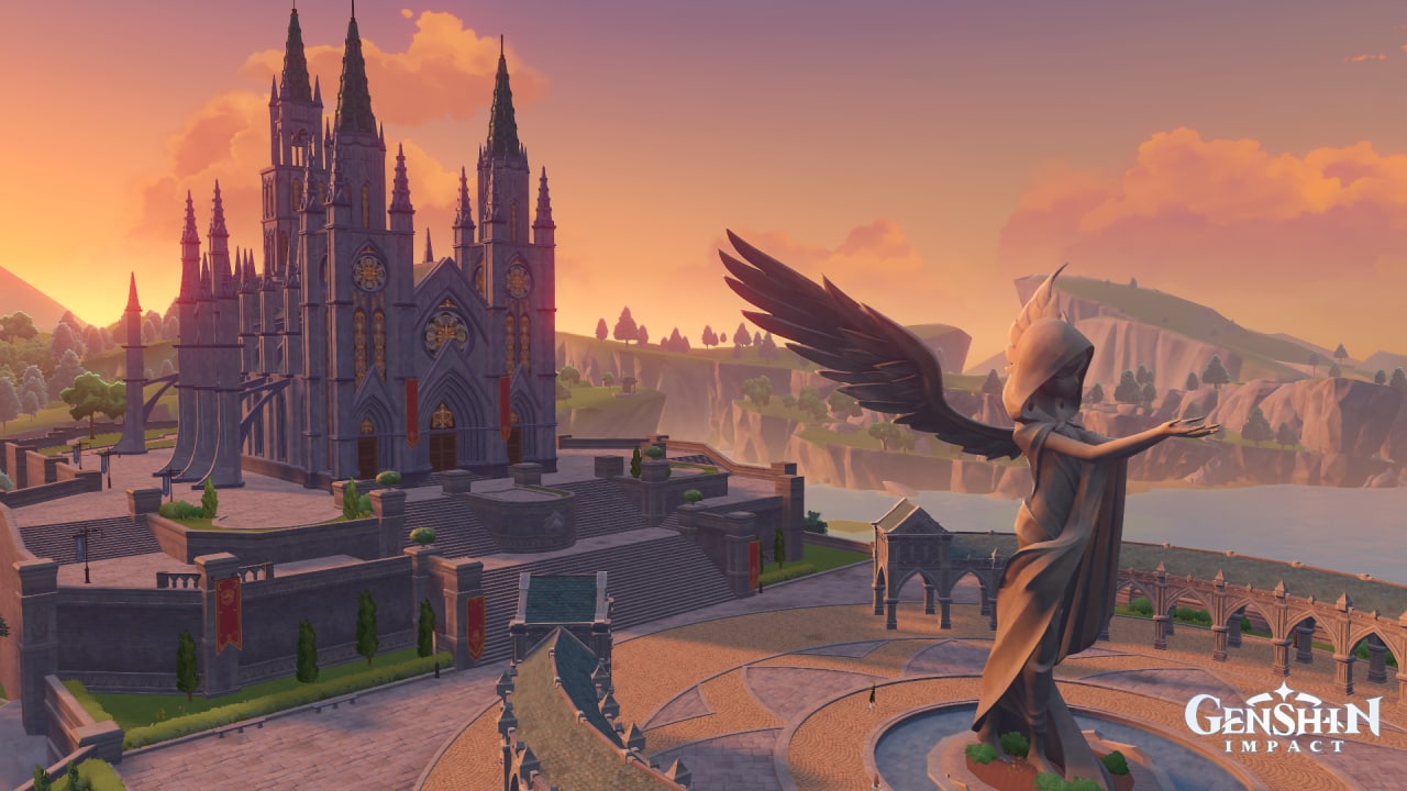 View of his statue Genshin Impact | HoYoLAB