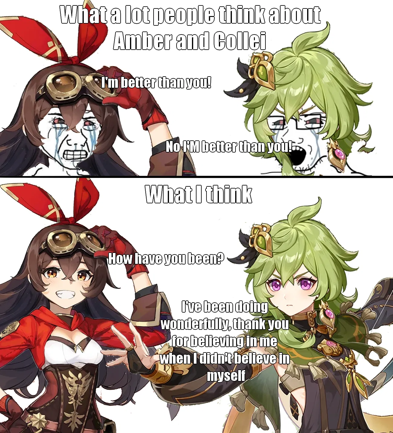 Amber and Collei Genshin Impact | HoYoLAB