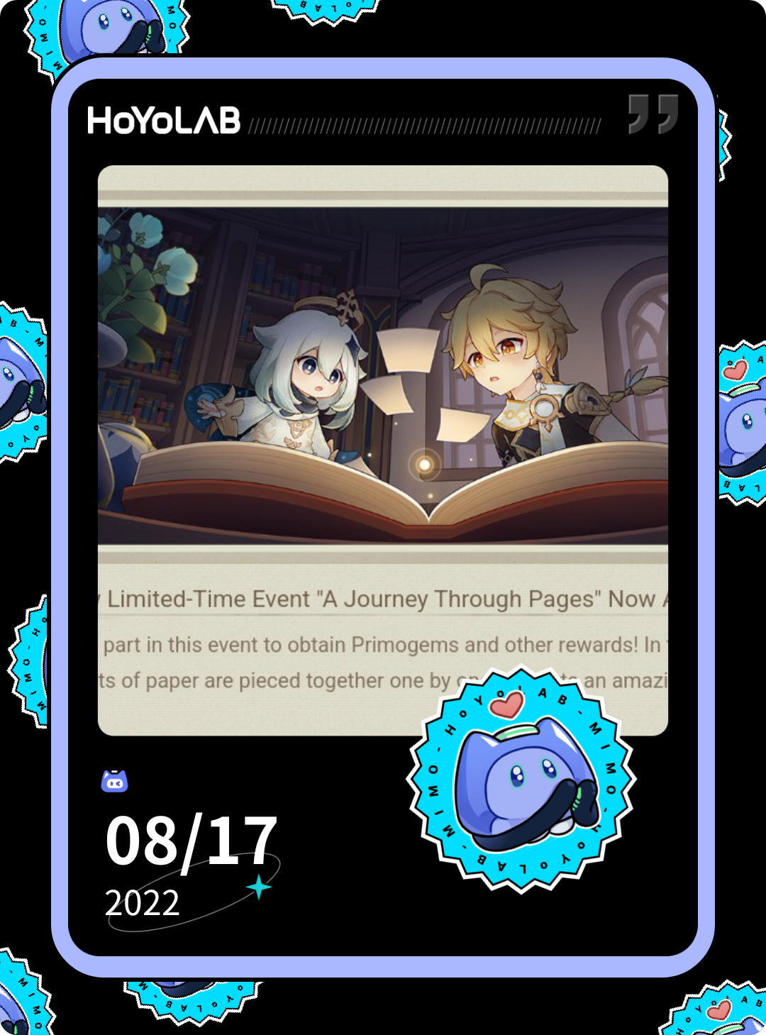 08/17 Diary -# Strange Knowledge Gained! | HoYoLAB