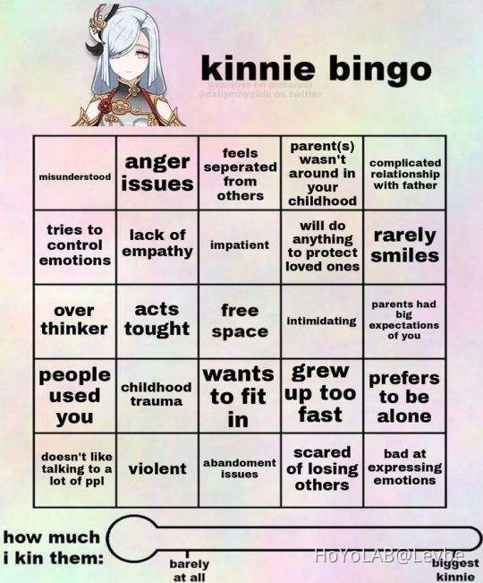 kinnie bingos and a Quiz i did because i was bored (there were more but ...