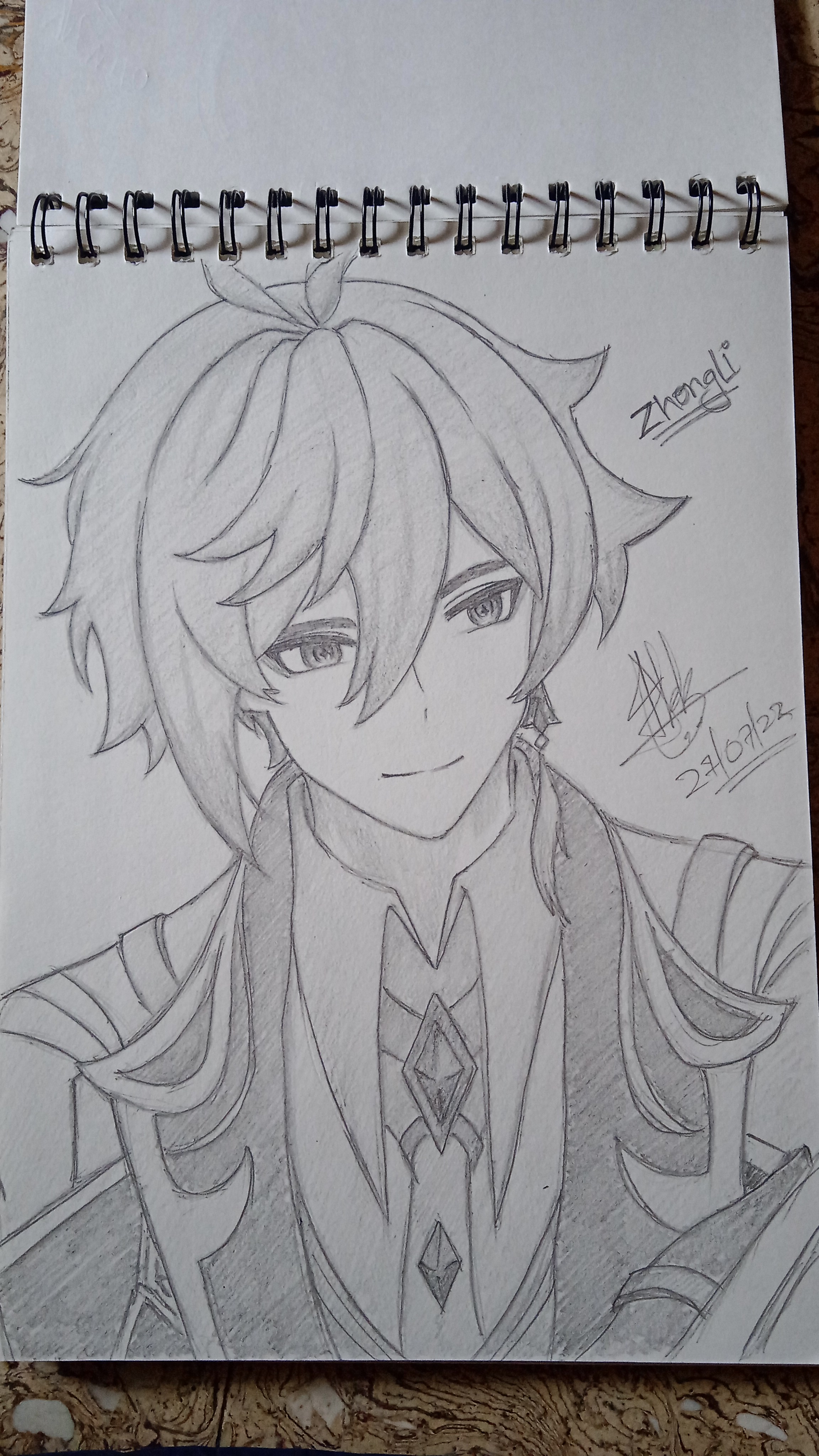 Zhongli sketch... Genshin Impact | HoYoLAB