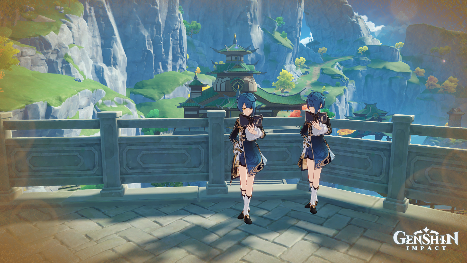 wow. The 2 Xingqiu's reading peacefully :D Genshin Impact | HoYoLAB