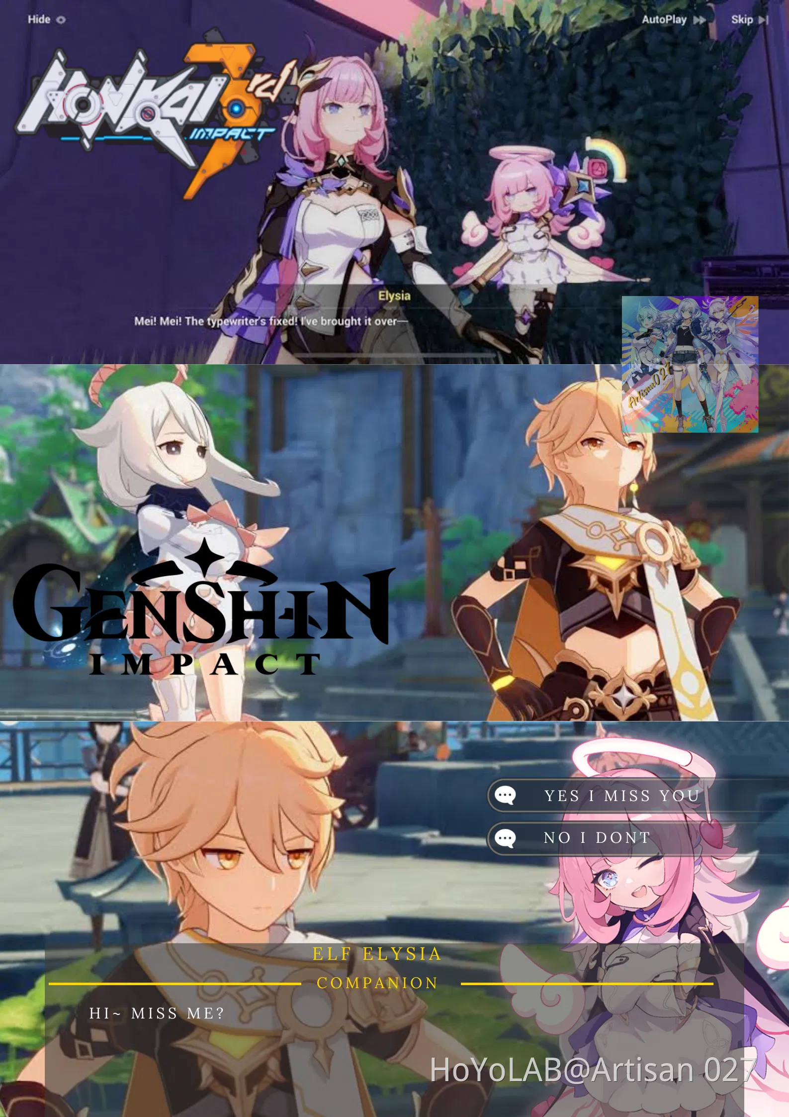 Elf Elysia and Paimon Honkai Impact 3rd | HoYoLAB