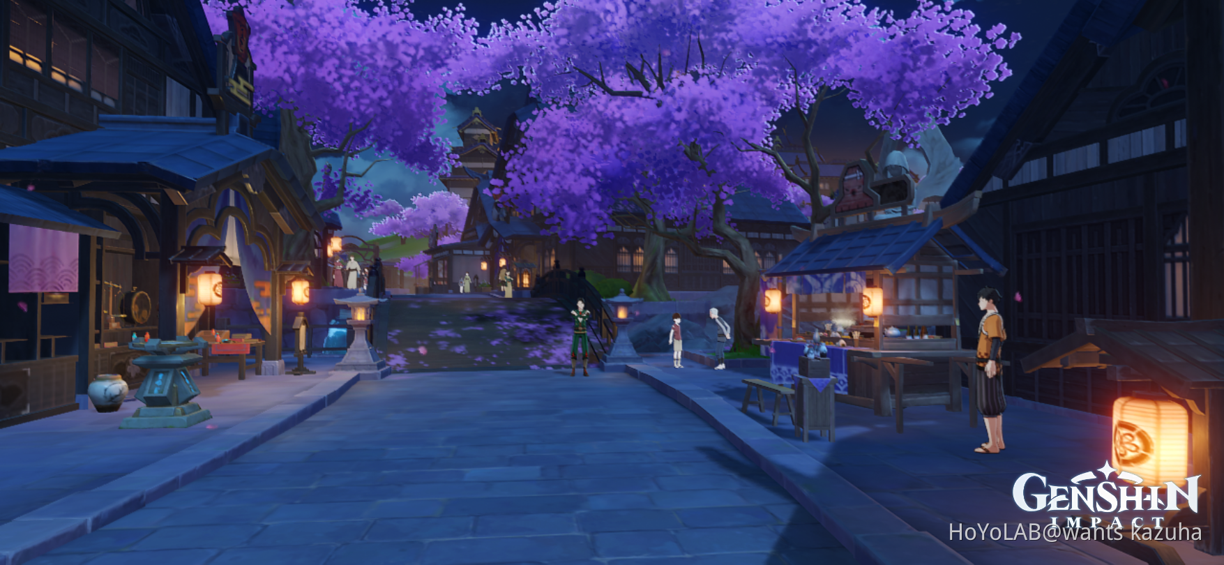 Let's go and have a walk in the beautifull City of inazuma Genshin ...