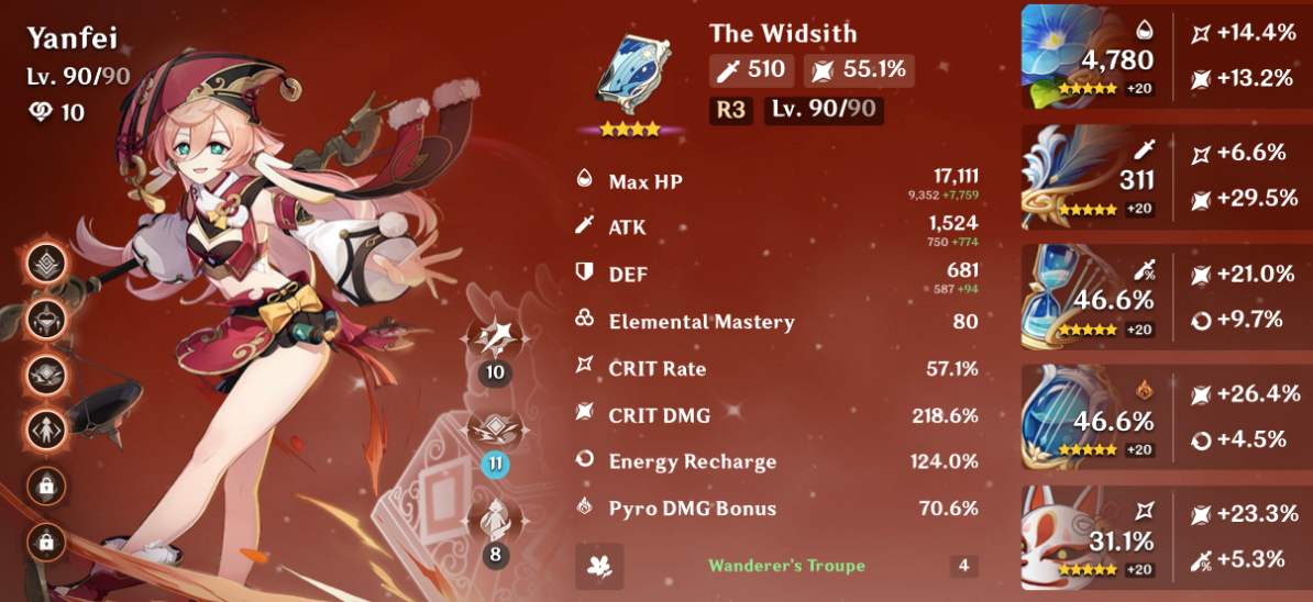 LOOK AT MY YANFEI BUILD Genshin Impact | HoYoLAB