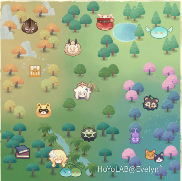 full map of the web event Genshin Impact | HoYoLAB