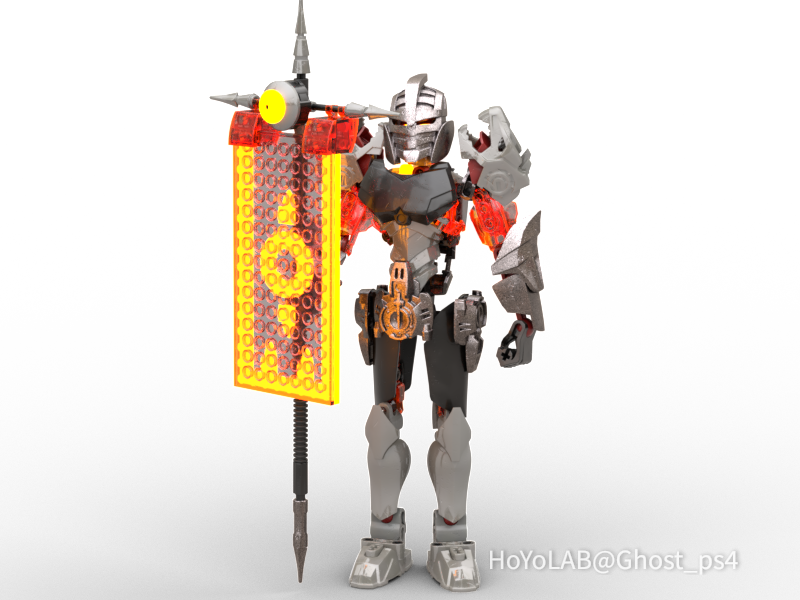 Lego Black Serpent Knight with pyro banner Genshin Impact | HoYoLAB