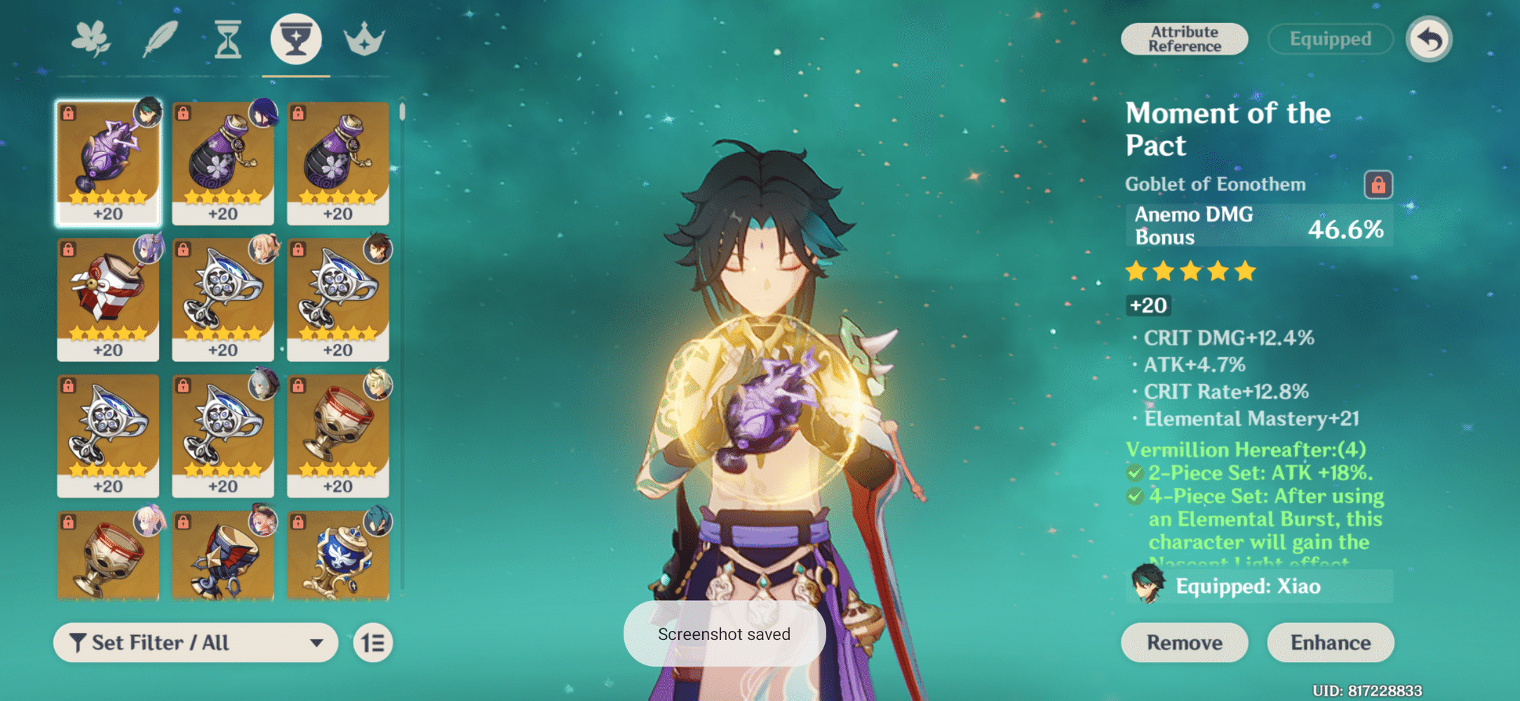 New Xiao build with vermilion, rate my build Genshin Impact | HoYoLAB