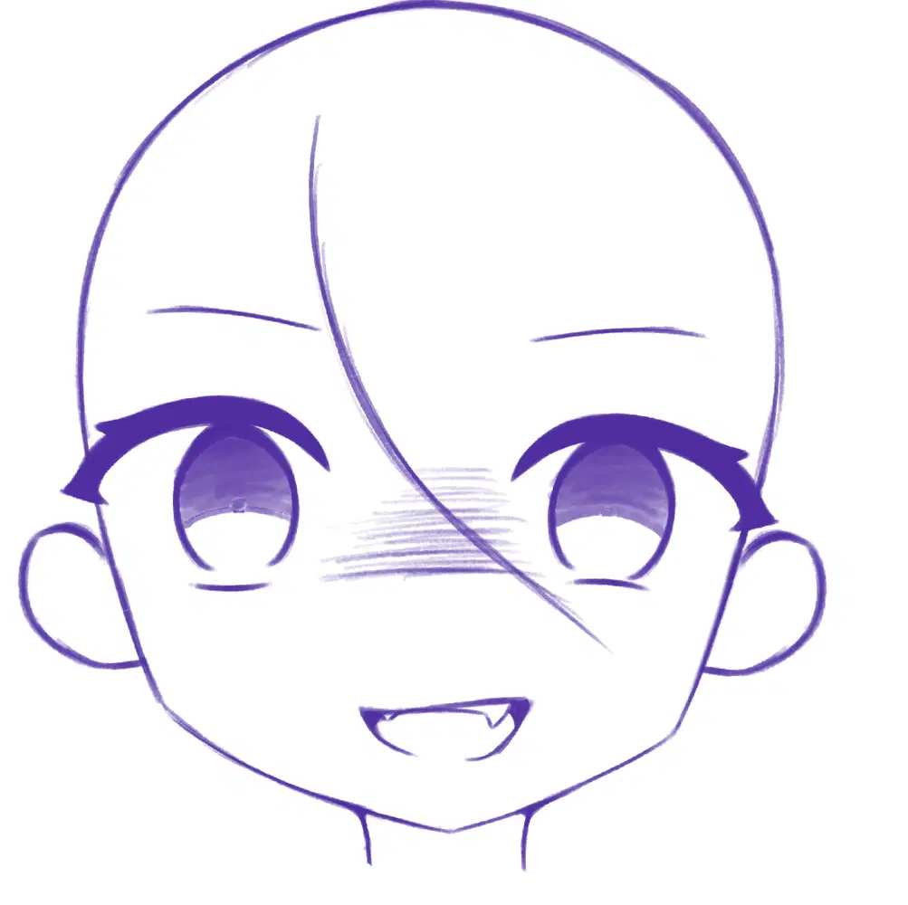 how to draw girl bangs