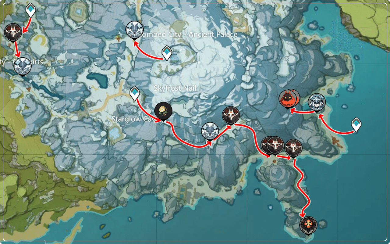 R-Telite 01: Efficient Mora Farming Route (Mondstadt + Dragonspine ...