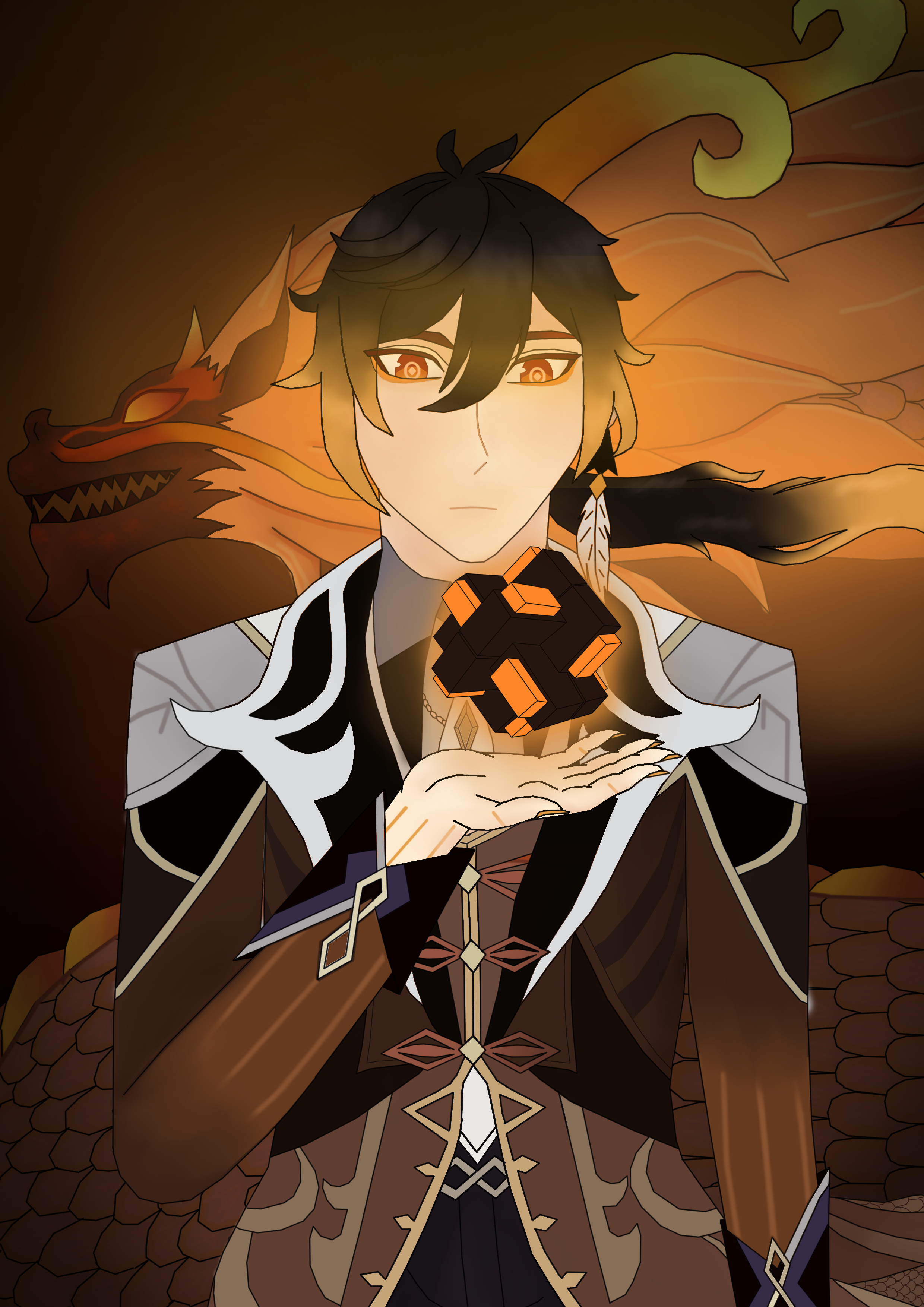 Vago Mundo - Zhongli Fan Art - contest submission Genshin Impact | HoYoLAB