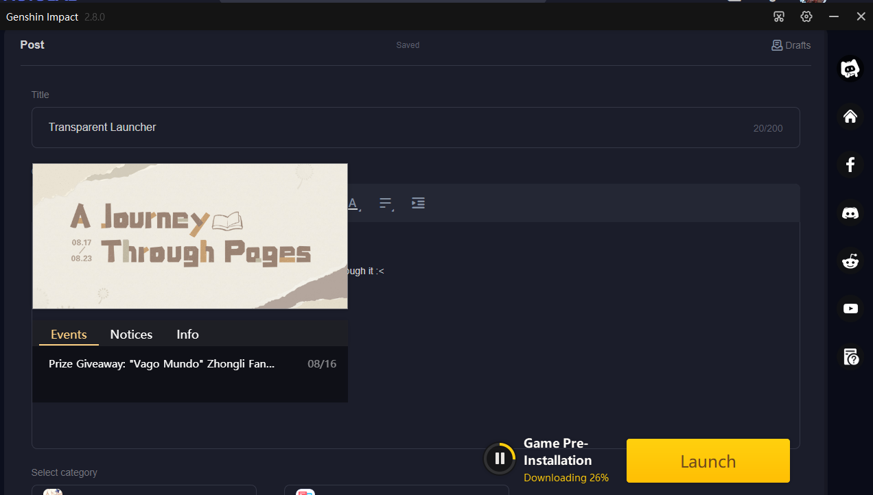Transparent Launcher Genshin Impact | HoYoLAB