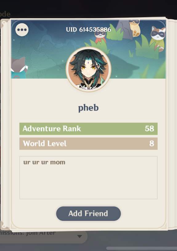 Bio/statuses that match the character Genshin Impact | HoYoLAB