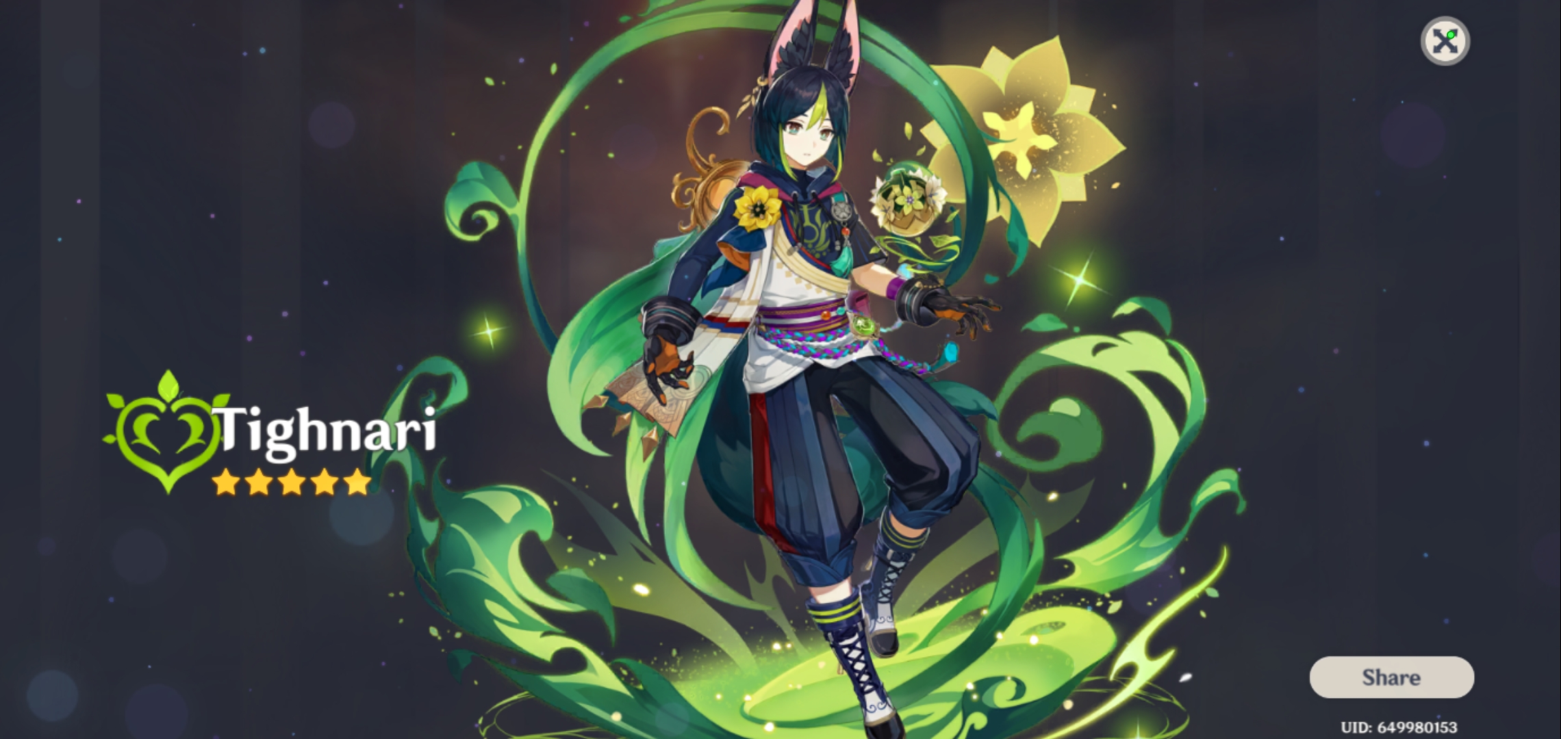 My first wish of the Sumeru update... and I got the featured five star ...