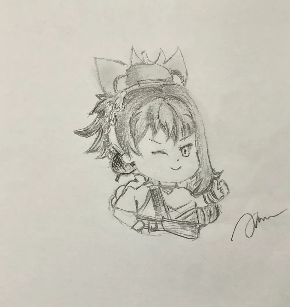 Yoimiya drawing Genshin Impact | HoYoLAB