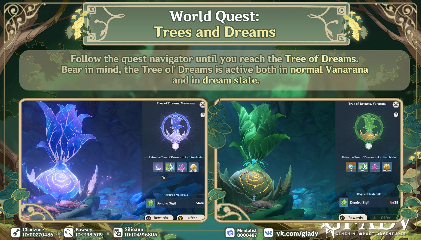 🌳World Quest "Trees and Dreams | English version Genshin Impact | HoYoLAB