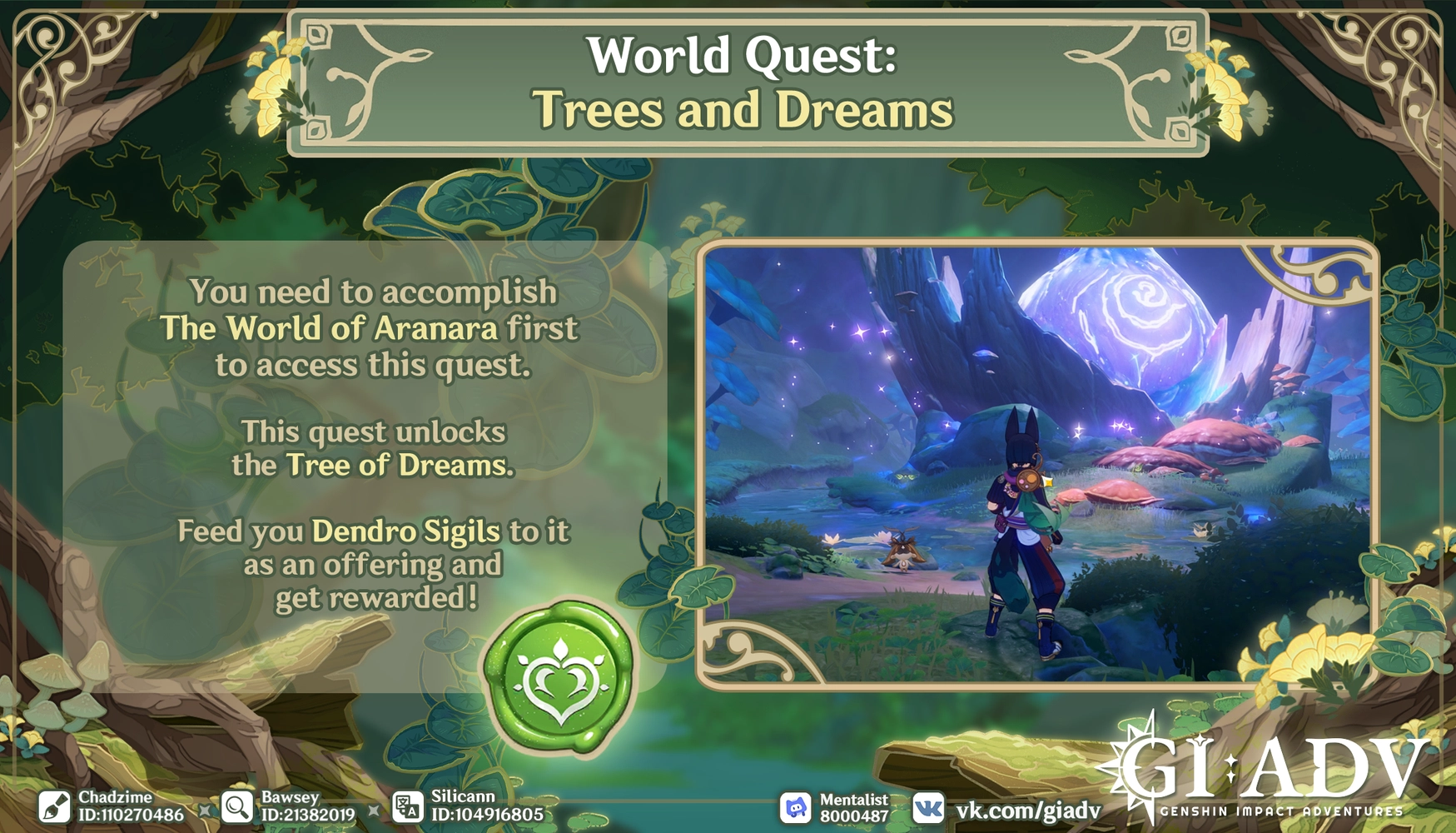 🌳World Quest "Trees and Dreams | English version Genshin Impact | HoYoLAB