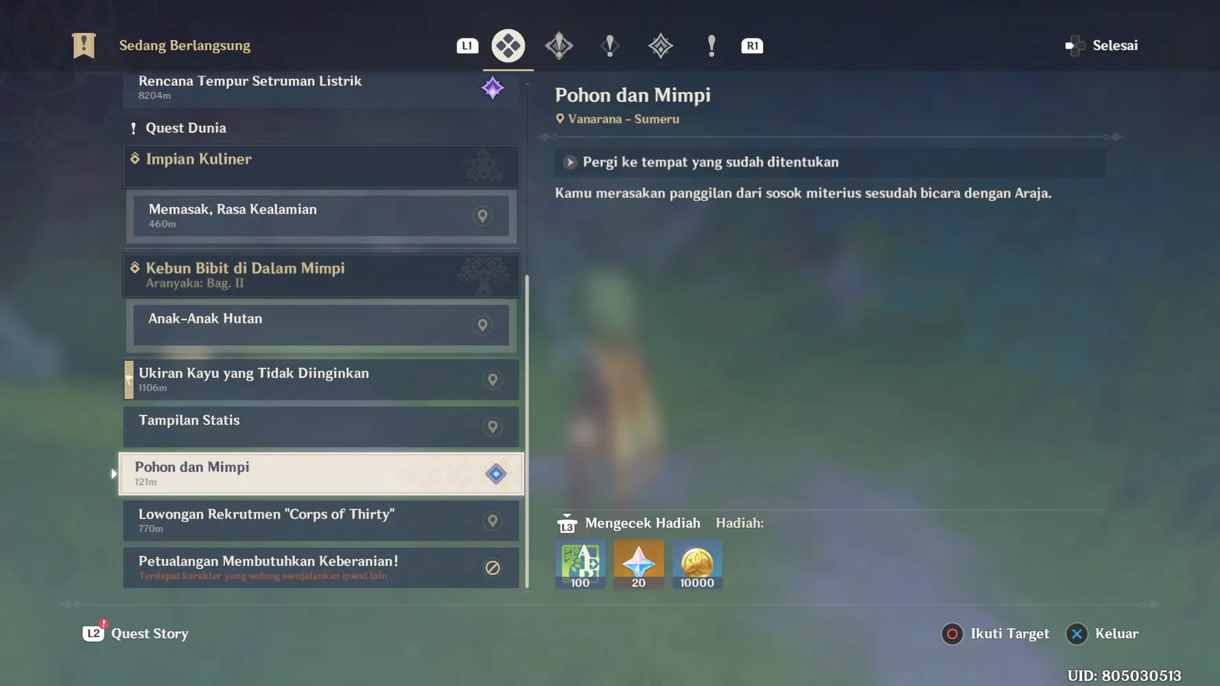 [V3.0] Cara Membuka Pohon Sumeru {Tree Of Dreams} - World Quest : Pohon ...