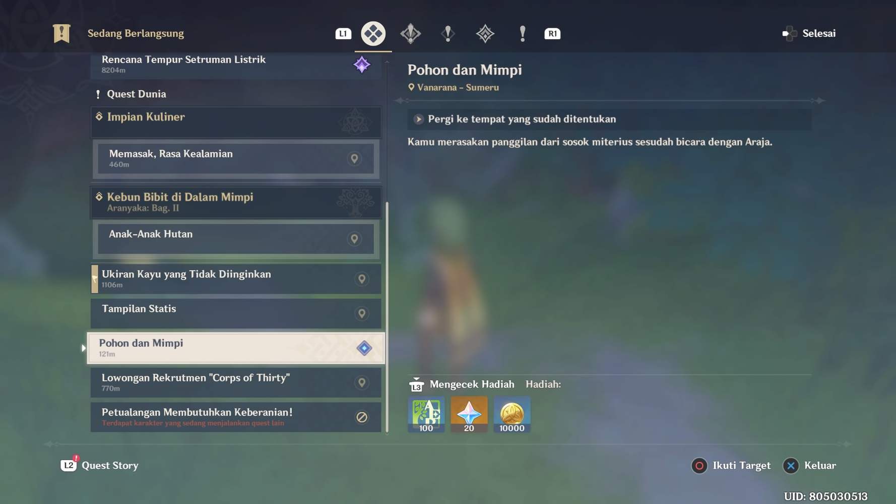 [V3.0] Cara Membuka Pohon Sumeru {Tree Of Dreams} - World Quest : Pohon ...