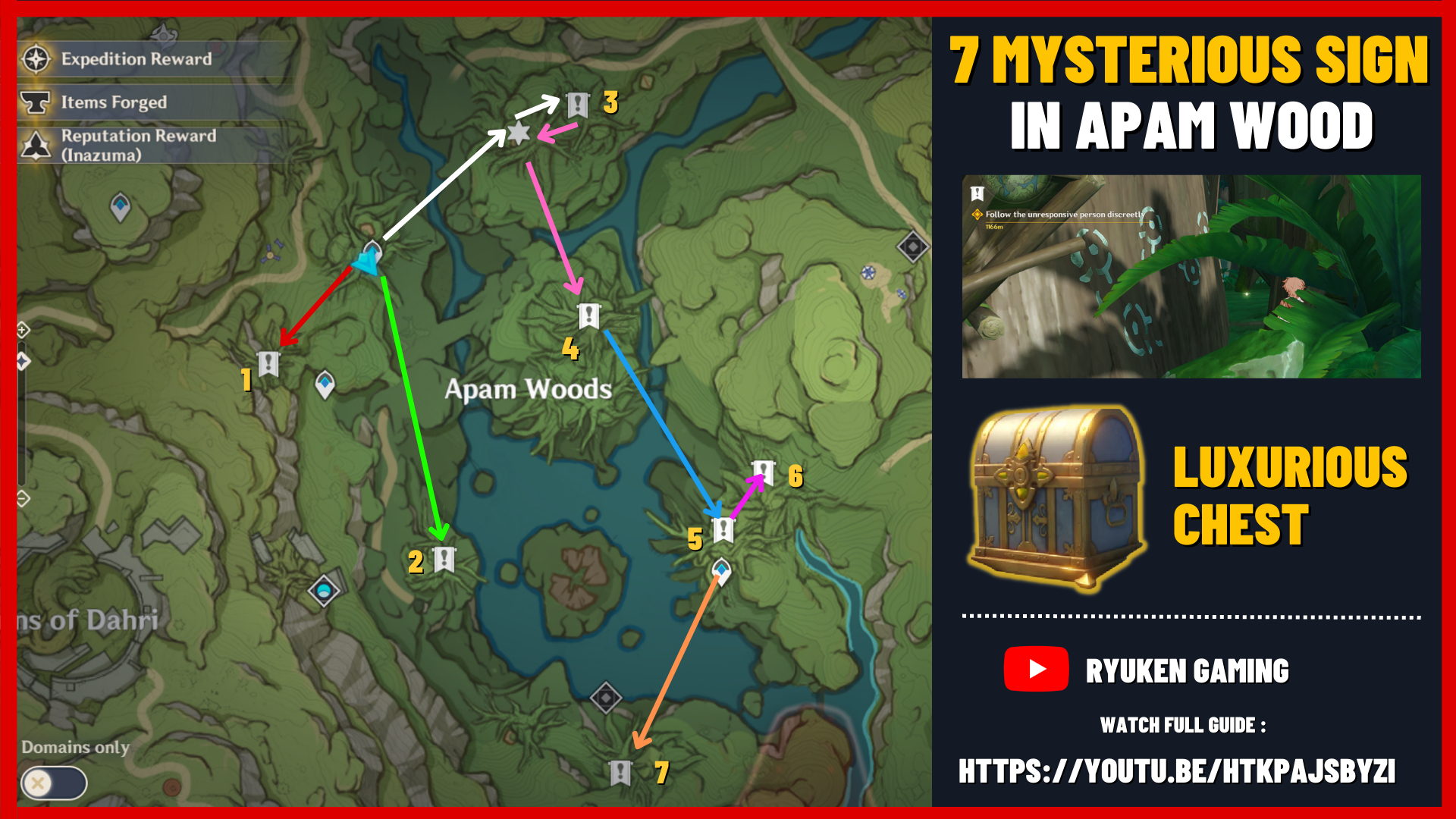 Hidden Luxurious Chest in Apam Wood Sumeru - Fastest Route | Genshin ...