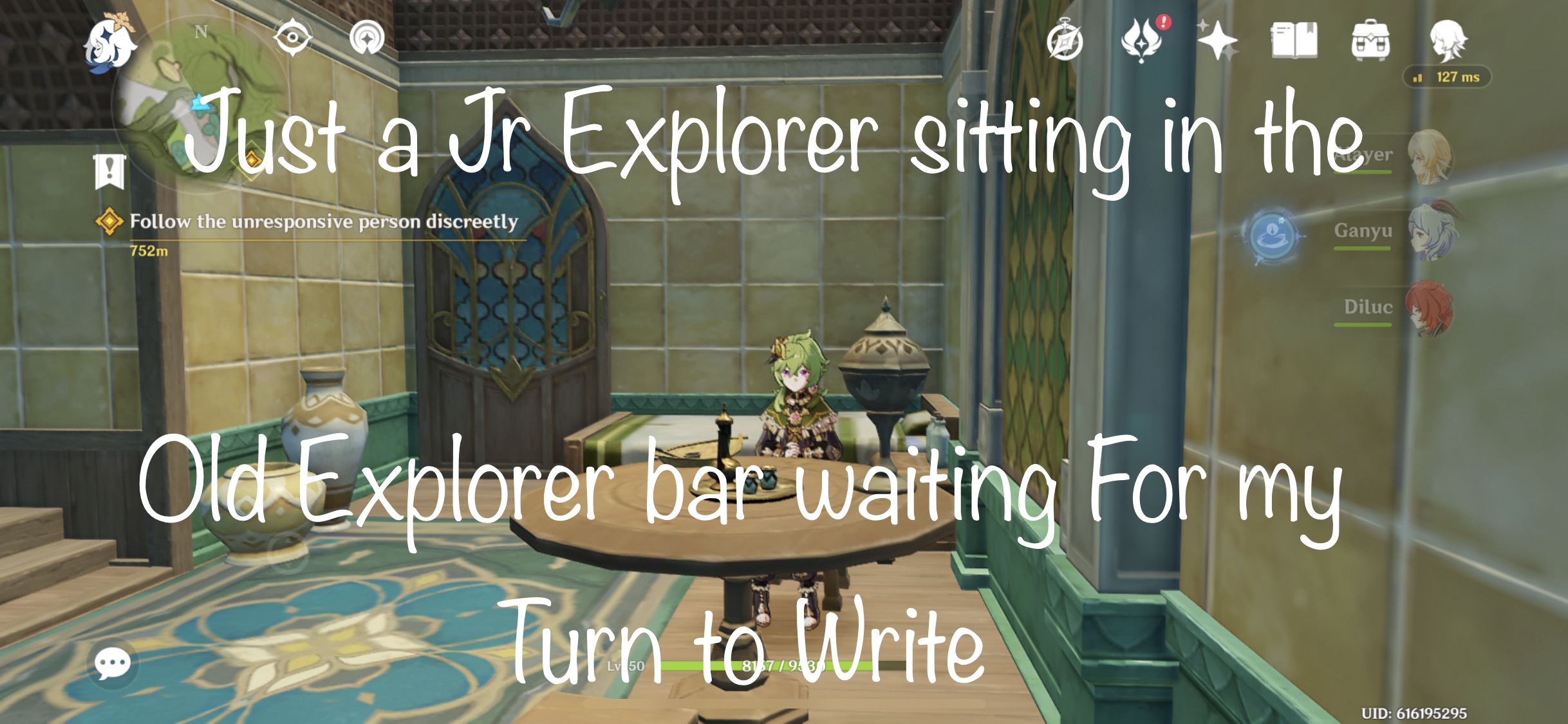 Sitting in the old man’s bar Genshin Impact | HoYoLAB