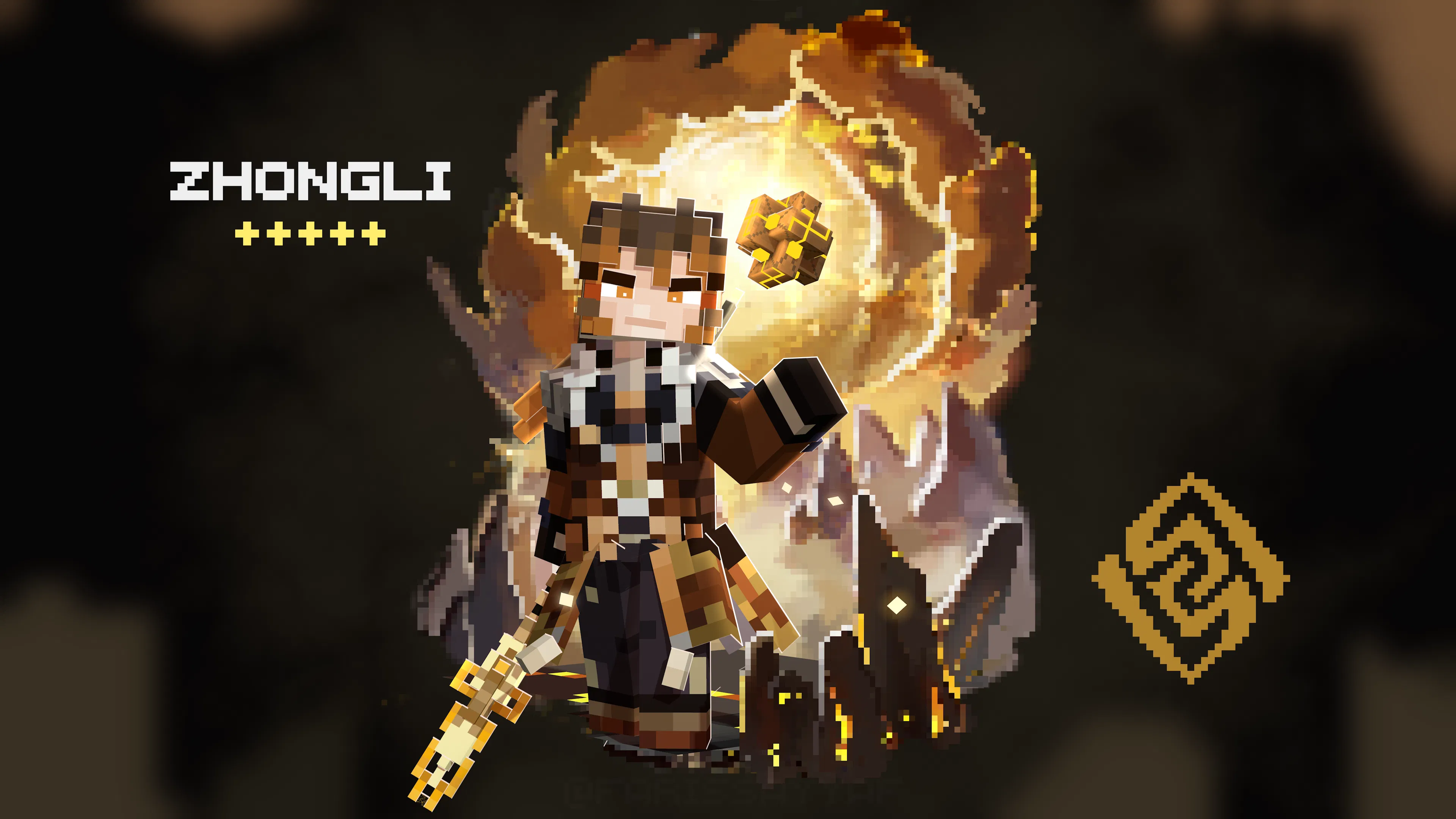 Zhongli in Minecraft Style Genshin Impact | HoYoLAB