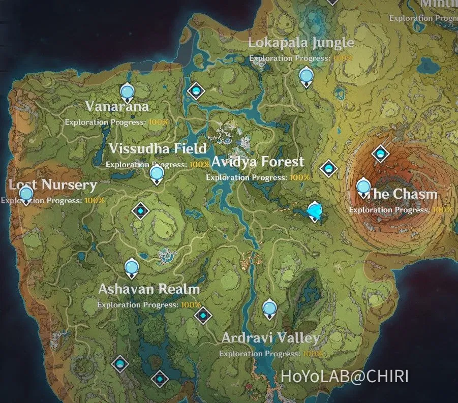 100% complete all Sumeru maps Genshin Impact | HoYoLAB