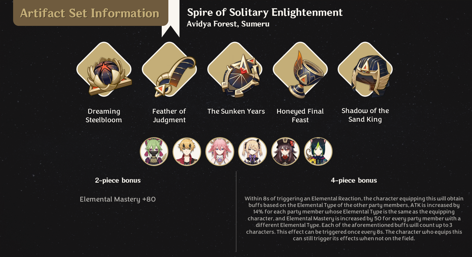 Gilded Dreams | Artifact Set Guide | Genshin Impact | HoYoLAB