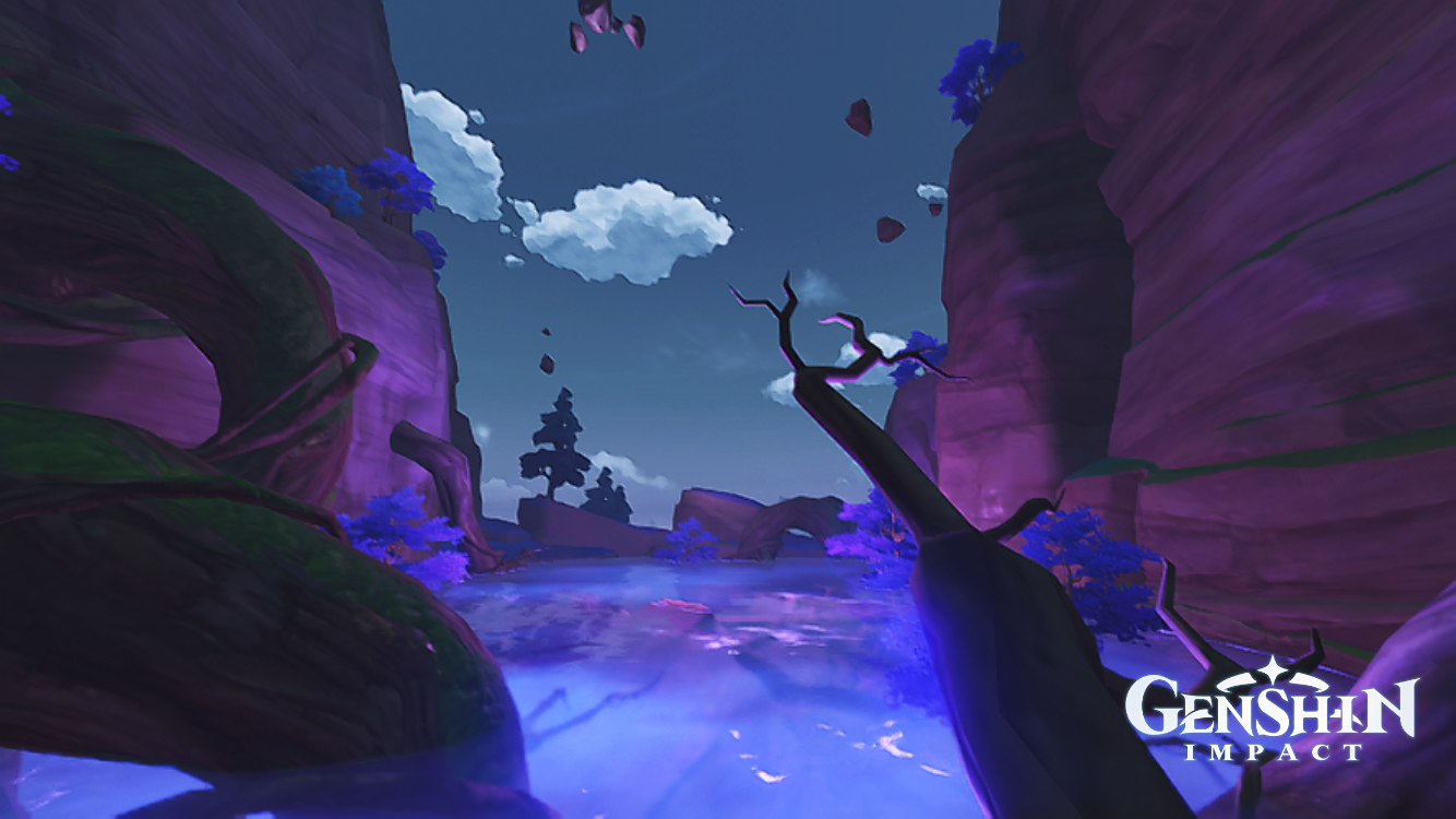 purple and blue, these colors so dark and yet so seductive. Genshin ...