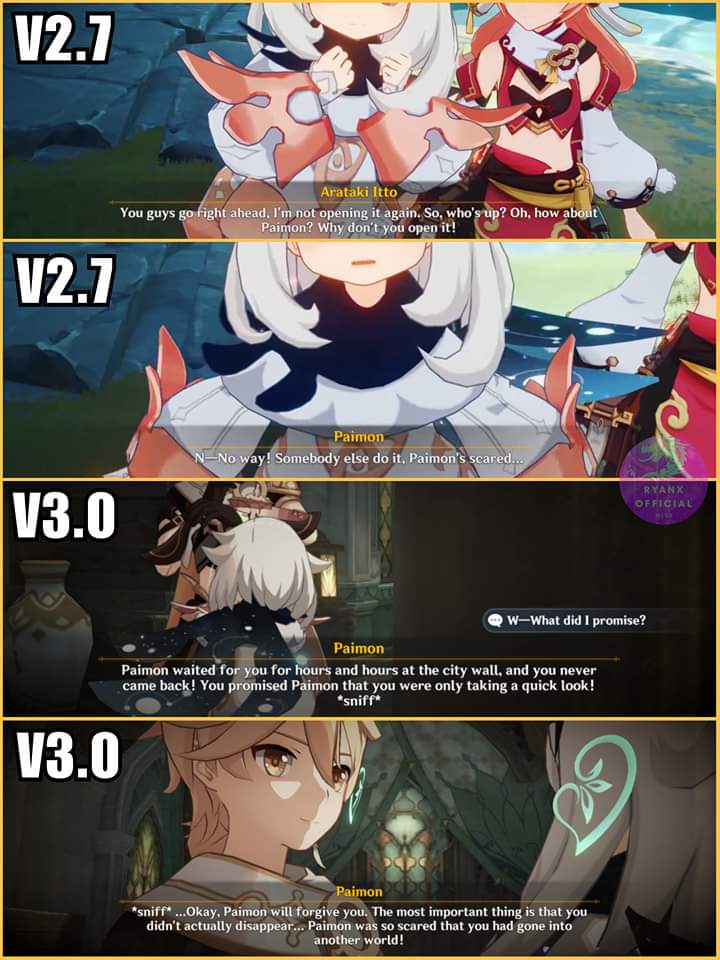 Maybe this is what Paimon's biggest fear, which is loosing the Traveler ...