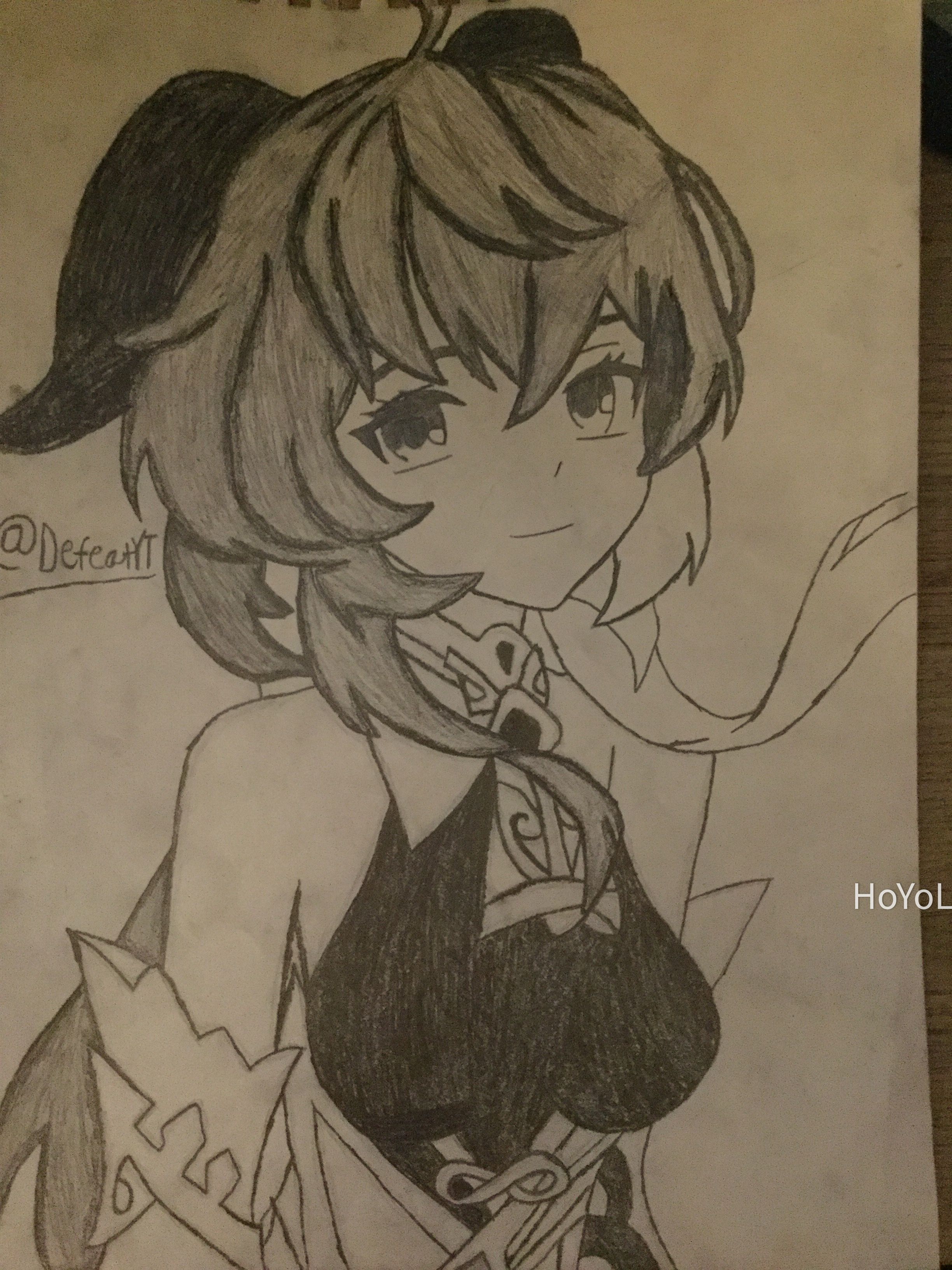 I am back to uploading fanart, here is some progress to my latest Ganyu ...