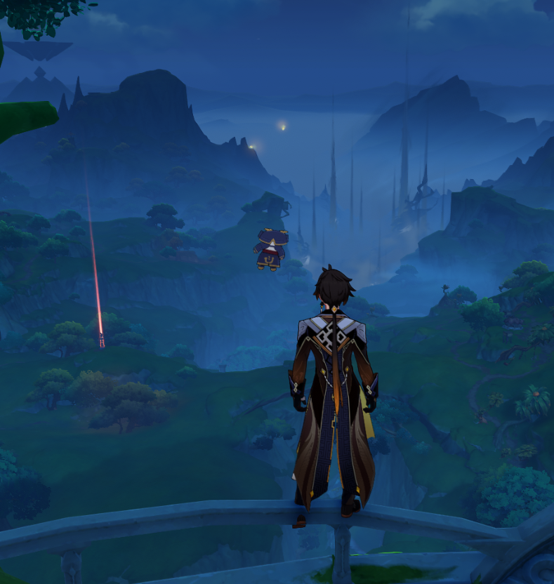 I love how you can see part of the desert from the top of Sumeru City ...