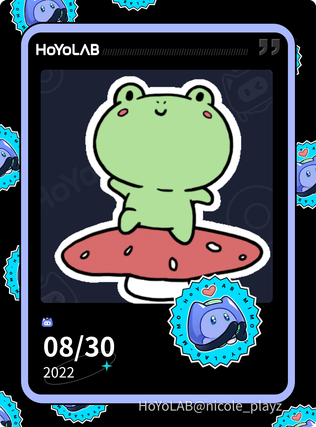 08/30 Diary -# My Character Building Diary | HoYoLAB
