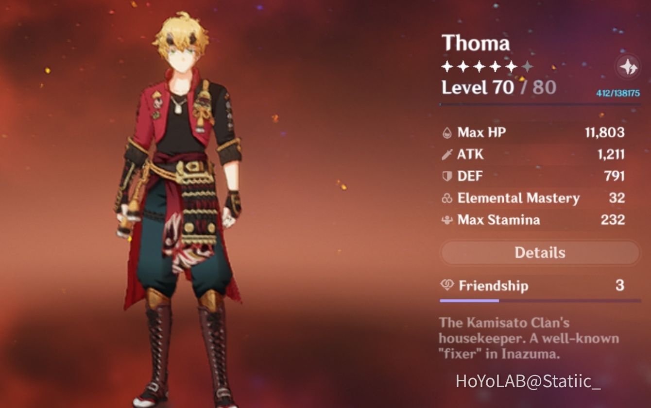 Thoma Burst Build Genshin Impact | HoYoLAB