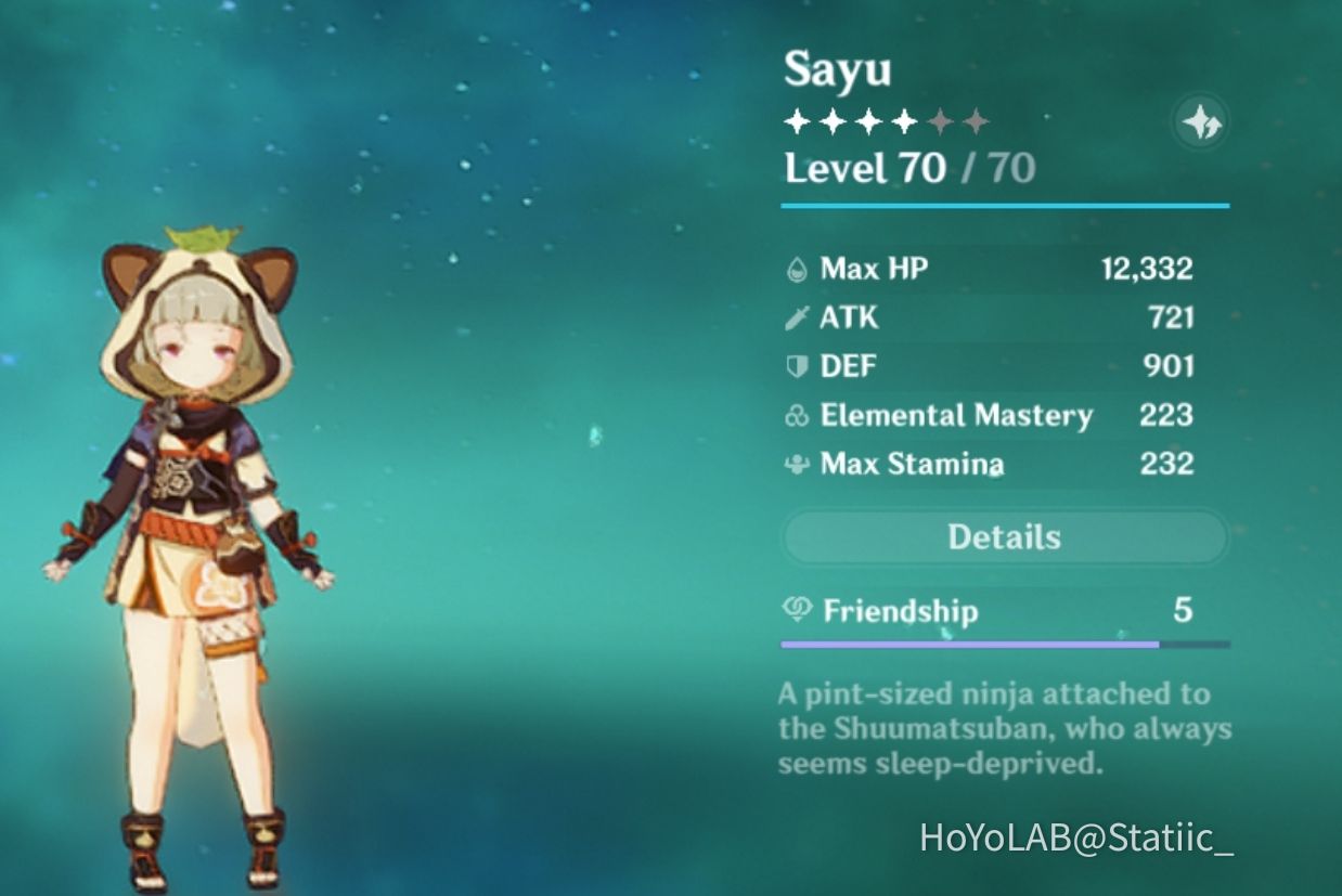 Sayu Support Build Genshin Impact | HoYoLAB