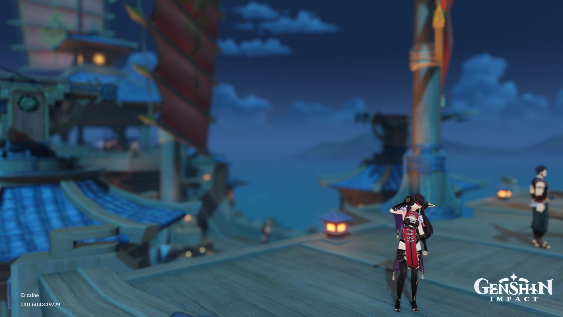 Beidou getting ready to board her ship. Genshin Impact | HoYoLAB