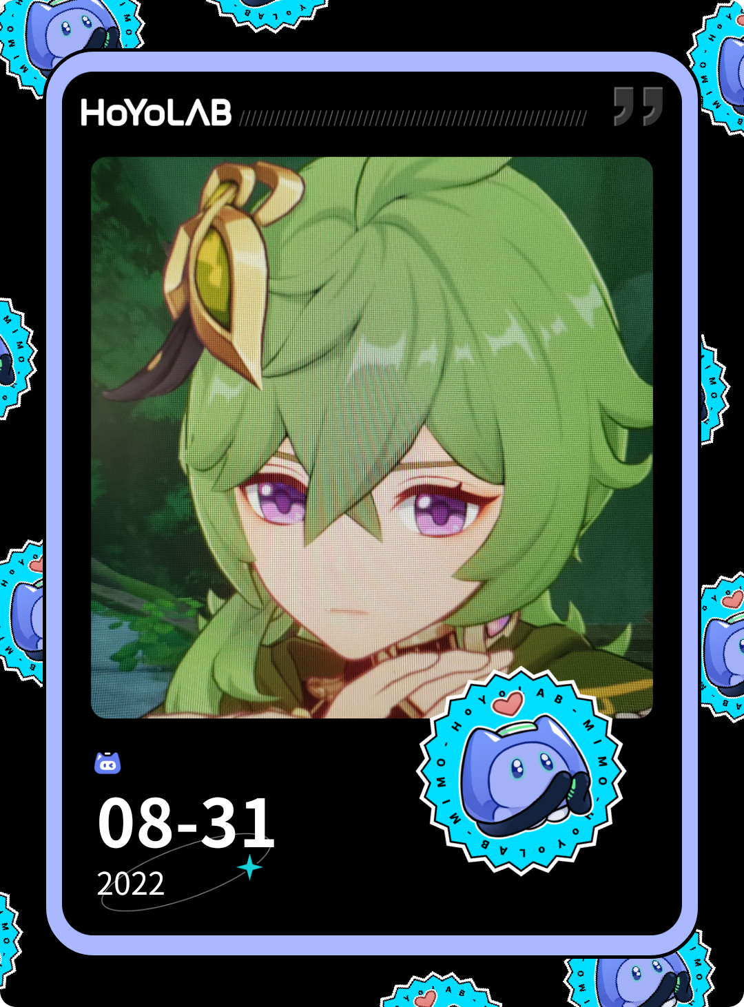 08-31 日记 -# 我的角色养成日记 | HoYoLAB