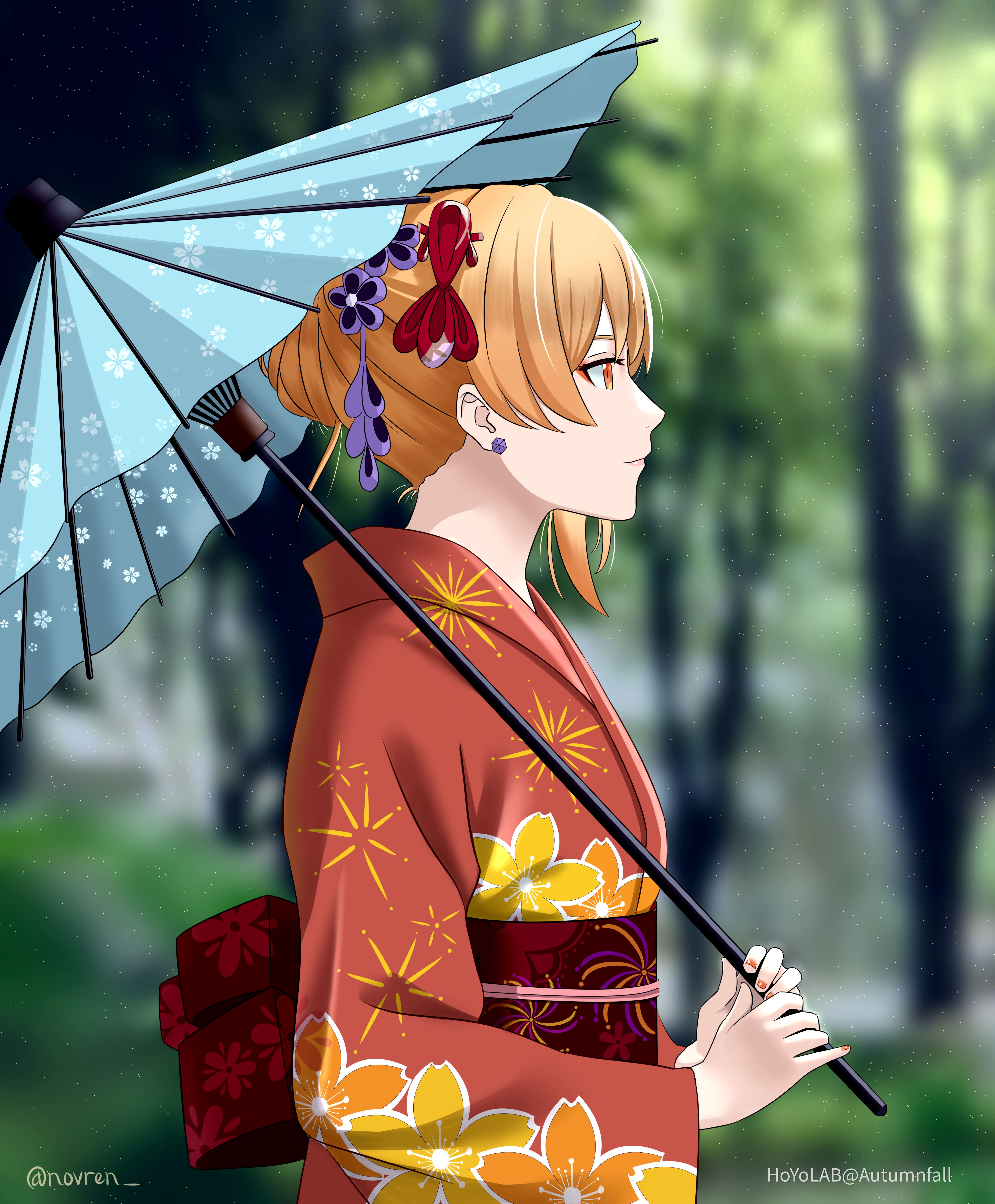 Yoimiya with yukata 🎆 Genshin Impact | HoYoLAB