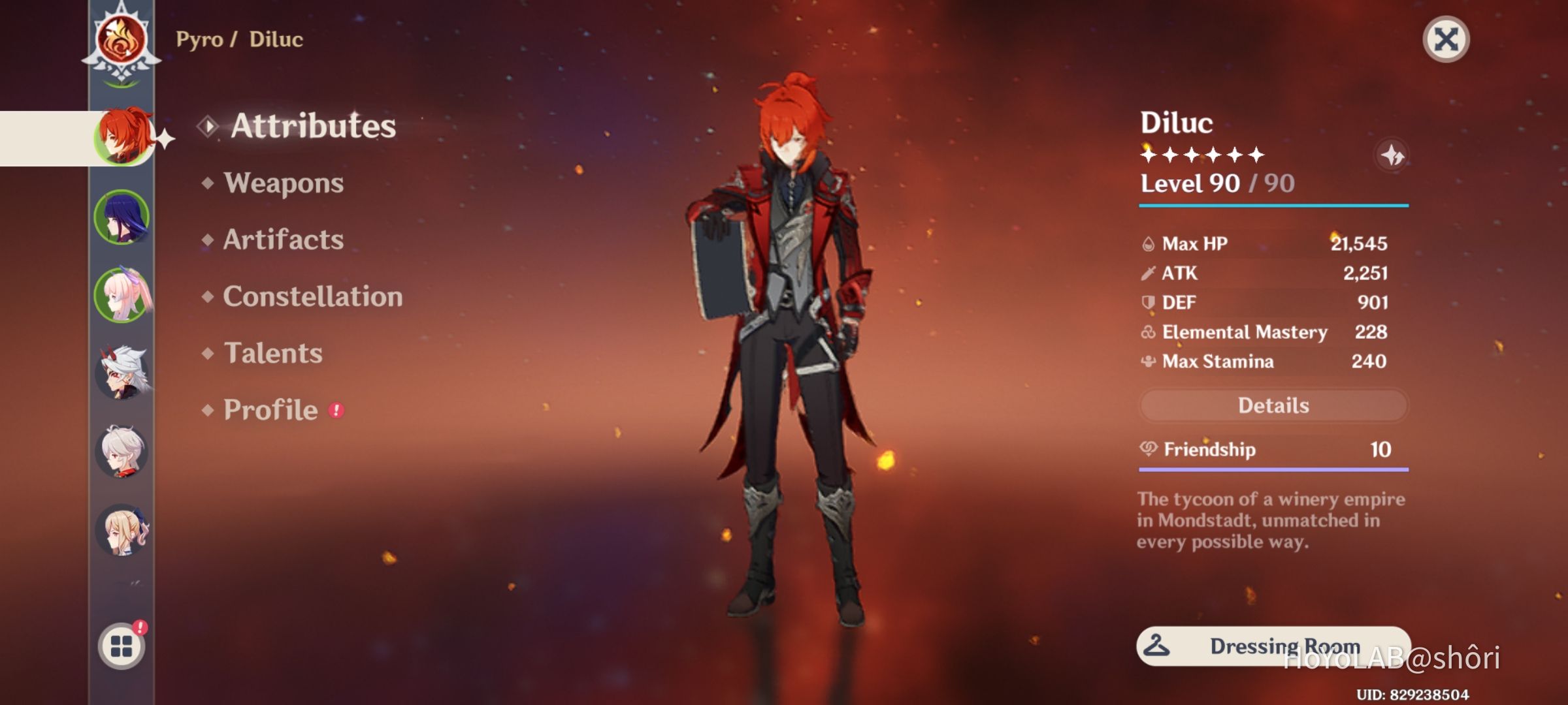 My Character Building Diary - Diluc Genshin Impact | HoYoLAB